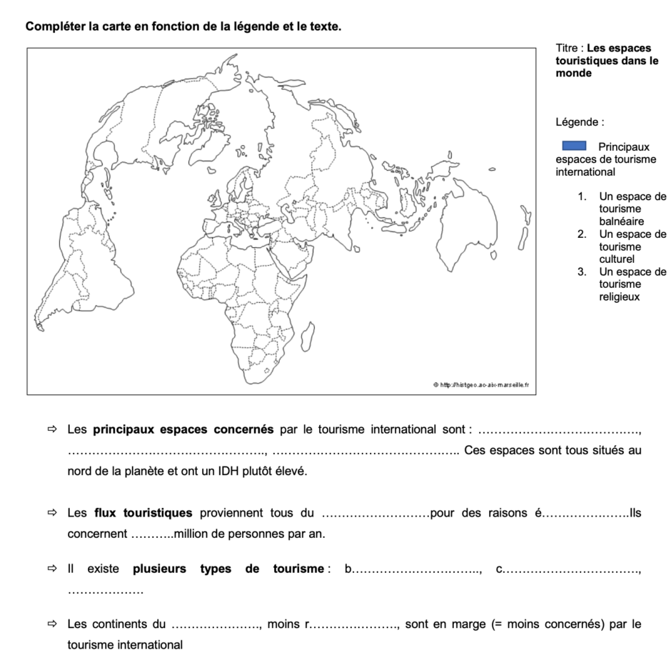 Le tourisme international et ses espaces | Edumooc Histoire-géographie ...